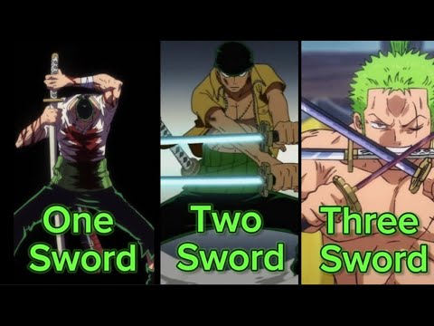 Zoro: no-sword style all the way to three-sword style - YouTube