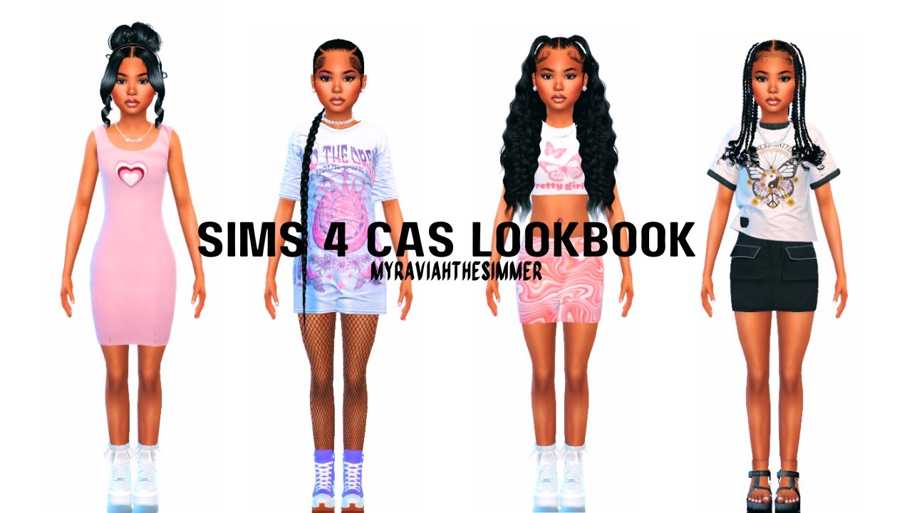 Sims 4 Child CAS Urban Lookbook Part 2 | Girls | CC Links - YouTube