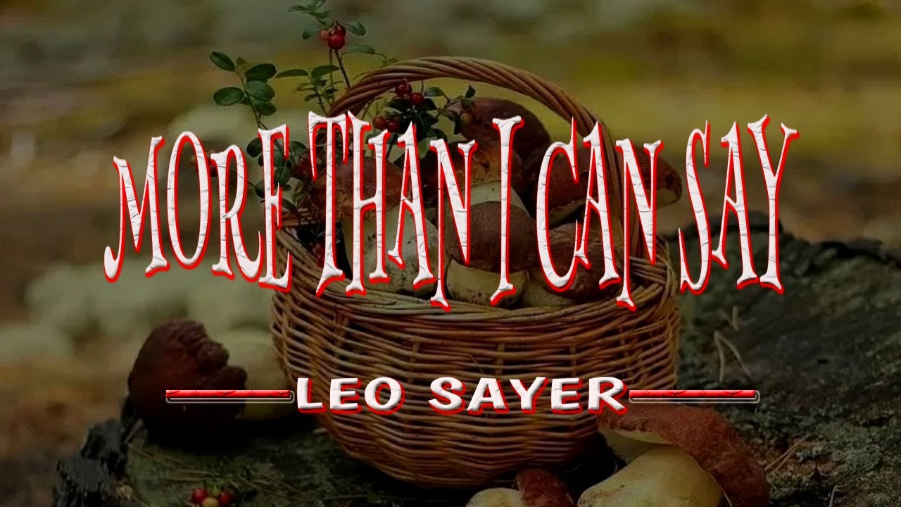 MORE THAN I CAN SAY [ karaoke version ] popularized by LEO SAYER - YouTube