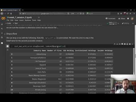 Python in Finance: Pandas and Importing Data from Excel (Session 3 ...