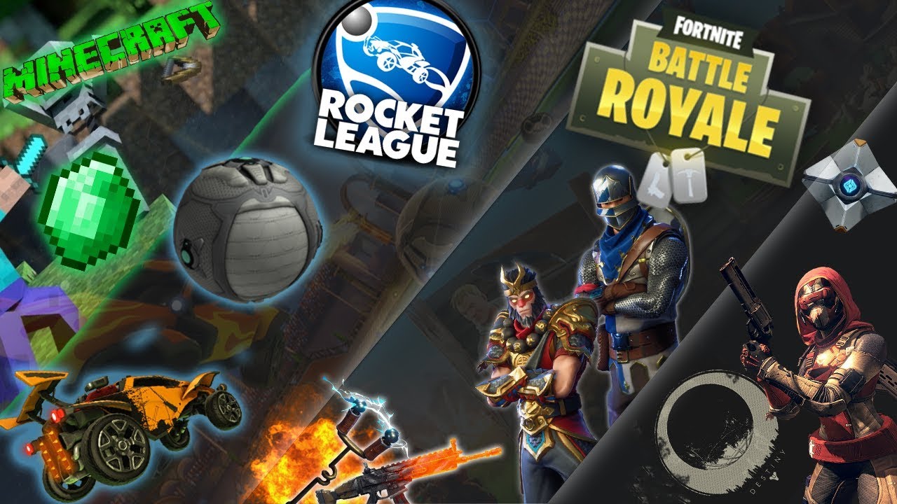 Destiny, Minecraft, Rocket league, Fortnite Montage! - YouTube