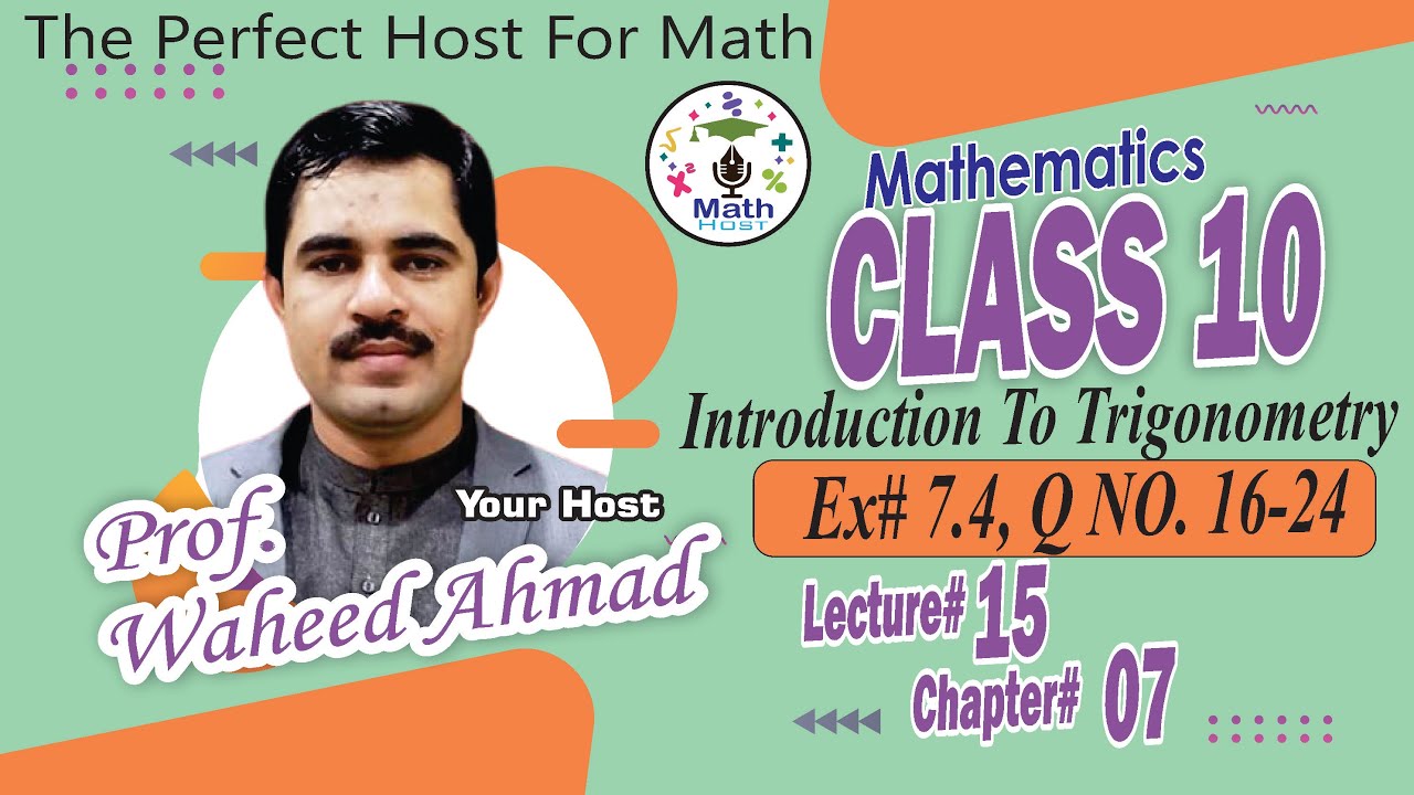EXERCISE 7.4 CLASS 10 MATH || MATHS HOST - YouTube