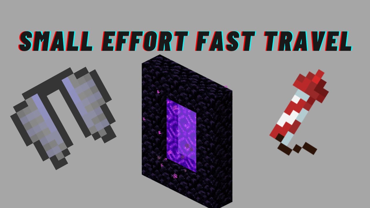 EASIEST Nether FAST TRAVEL for LONG DISTANCES in Minecraft (all ...