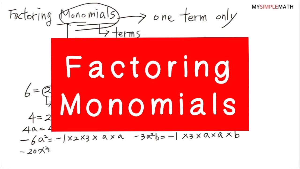 Factoring Monomials - YouTube