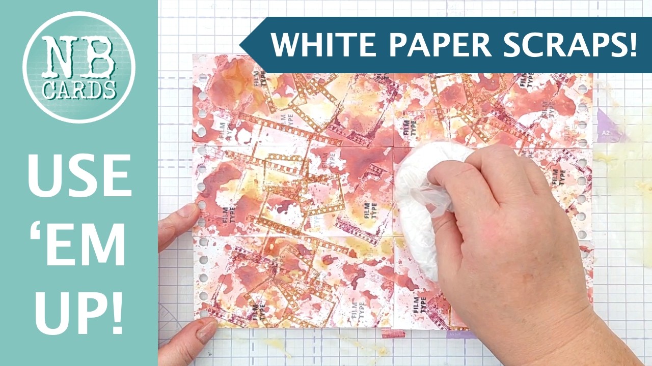USE YOUR WHITE SCRAPS! Create Visual Texture with Stamps and Smooshing ...