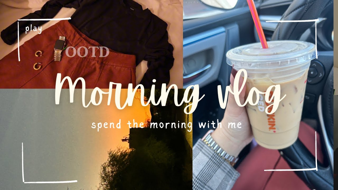 7AM work morning routine | 🍁 office ootd, dunkalatte, grwm - YouTube