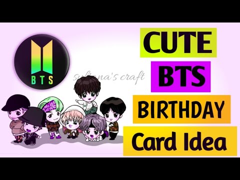 Cute BTS Birthday Card Idea For BTS Fan Best Friend 💜/ BTS Theme ...