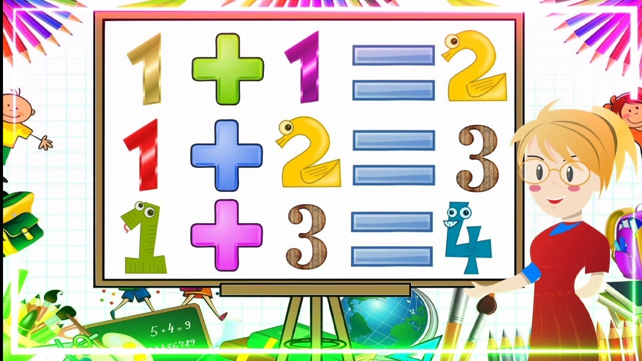 Addition of Numbers for Kindergarten 1-10 @Babies World TV - YouTube