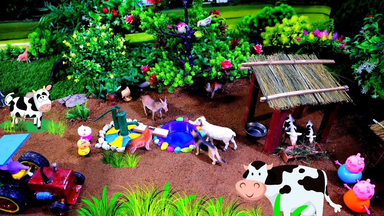 Top the most diy mini farming mini handpump and pond for cows,shed for ...