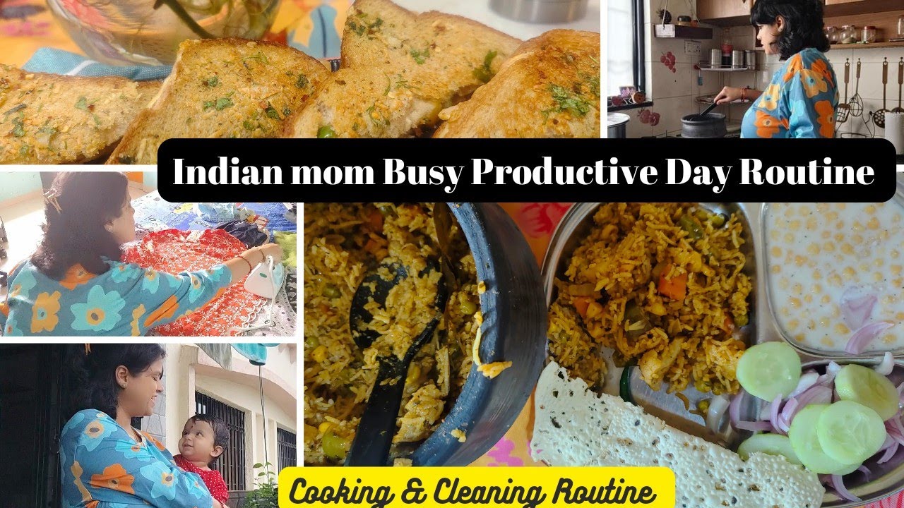 Indian mom Productive Lunch To Dinner Routine With Baby~Veg Recipes ...