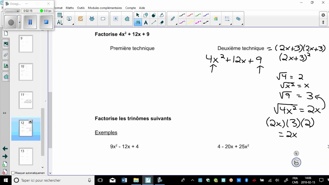Factorise 4x 2 12x 9 YouTube