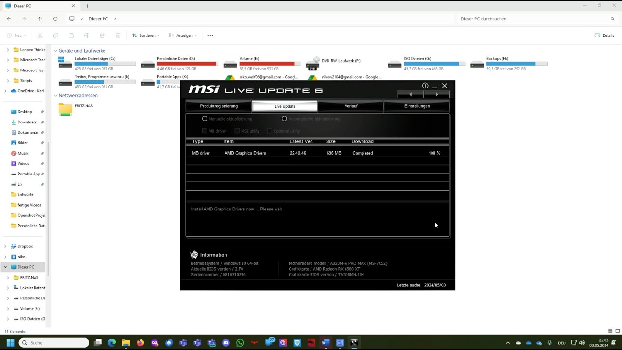 MSI Mainboard Treiber und Tools mit MSI Live Update installieren und ...