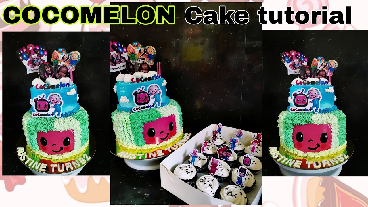 2 Tier COCOMELON CAKE TUTORIAL | EASY CUSTOMIZED CAKE - YouTube