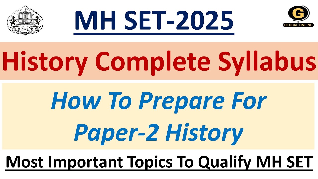 MH SET 2025 History | History Complete Syllabus | How To Prepare ...