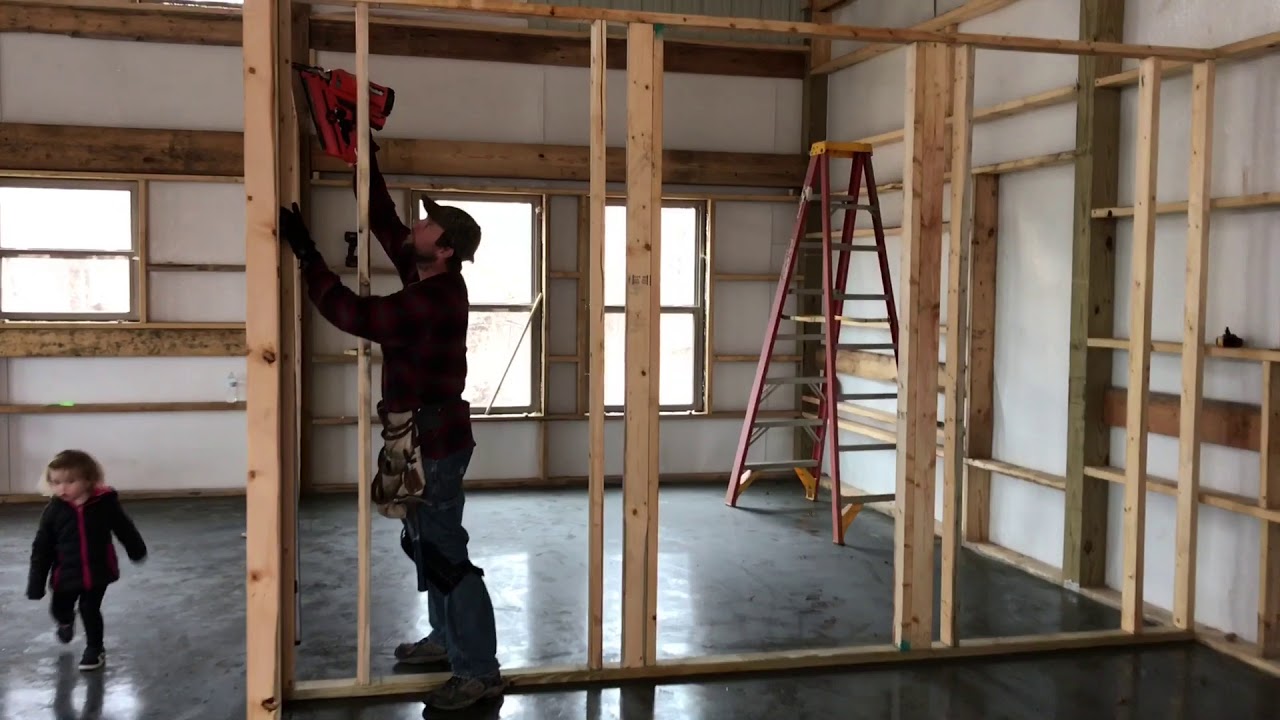 Framing our pole barn house! Ep 2 - YouTube