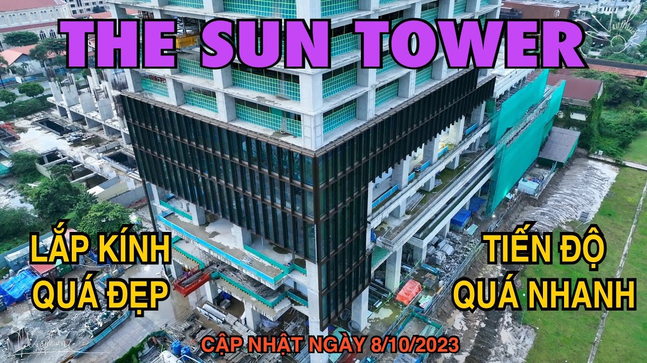 The Sun Tower Lắp Kính Quá Đẹp, Đã Lên Tới Tầng 29/55 - Grand Marina ...