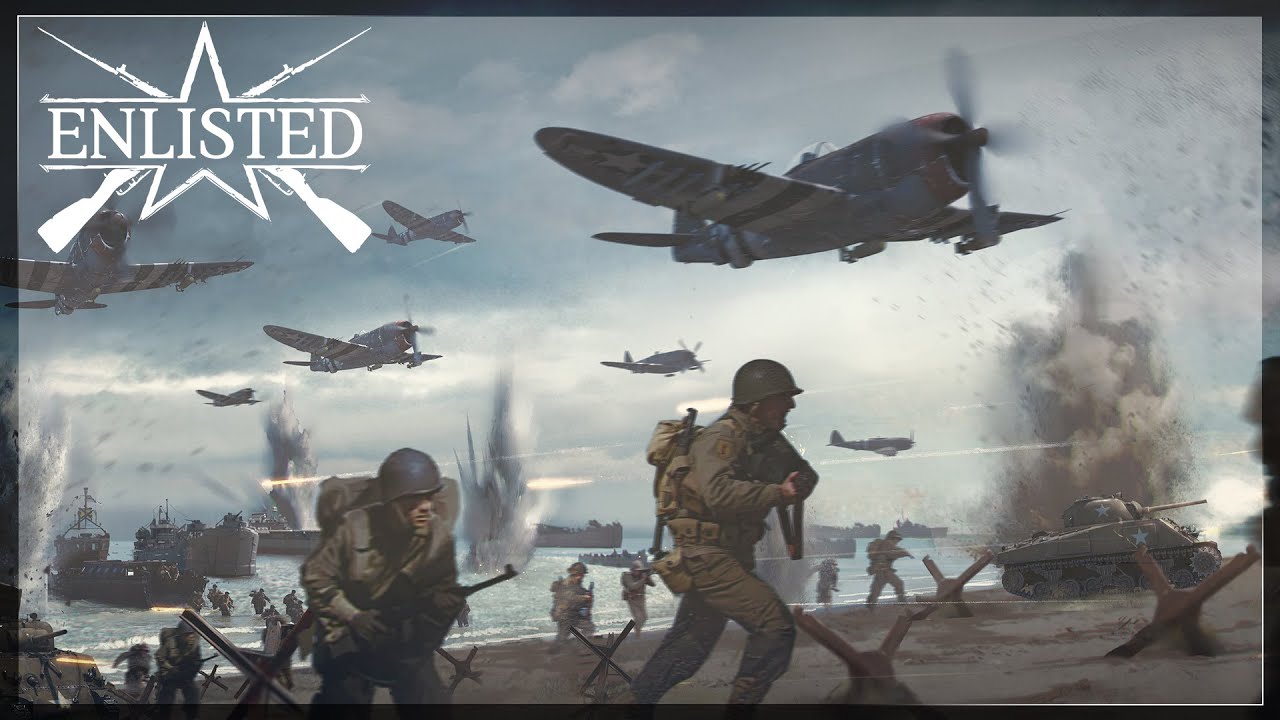 D-DAY INVASION | SHERMAN TANK BEACH ASSAULT (Enlisted D-Day Gameplay ...