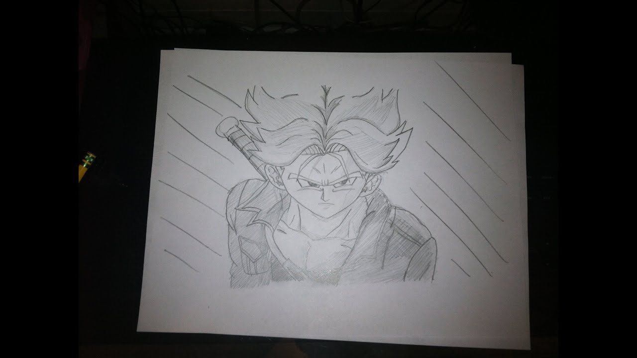 How to Draw Trunks Super Saiyan/Saiya-jin- スーパーサイヤ鎭トランクスを描画する方法- Como ...