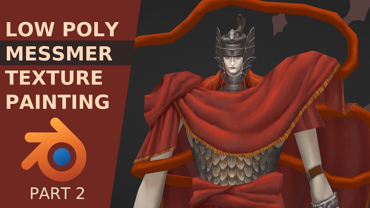 Low poly Messmer texture painting in blender Part 2 - YouTube