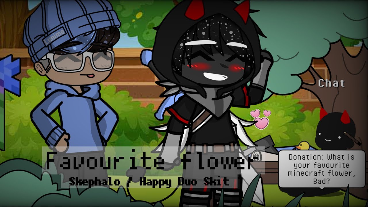 Favourite flower | DSMP - Skephalo / Happy duo skit | Gacha Club - YouTube