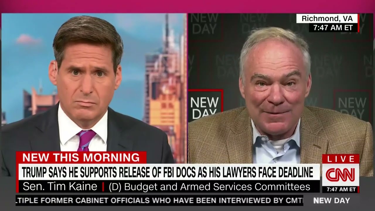 CNN New Day: Kaine on Charlottesville Anniversary and Long COVID - YouTube