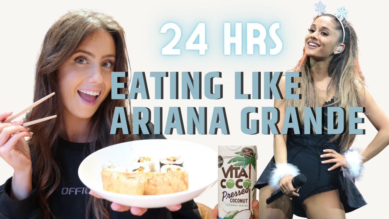 24 hours eating like Ariana Grande food challenge - YouTube