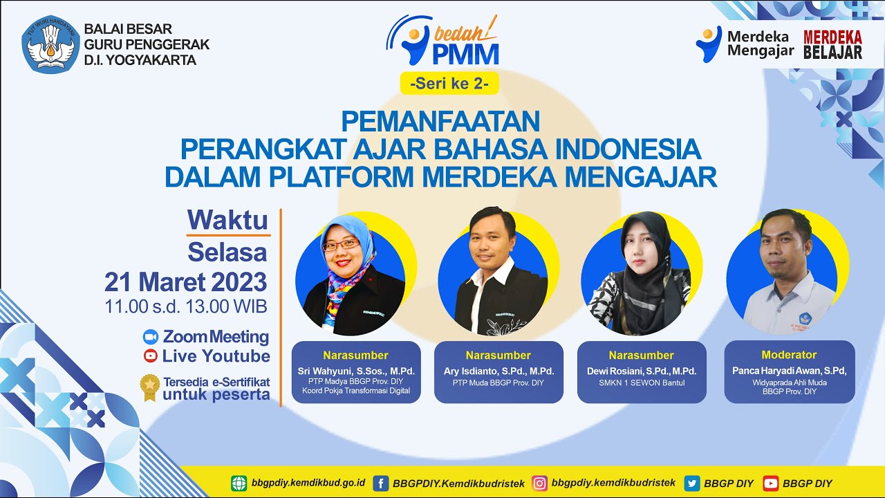 Bedah PMM Seri 2 - Pemanfaatan Perangkat Ajar Bahasa Indonesia dalam ...