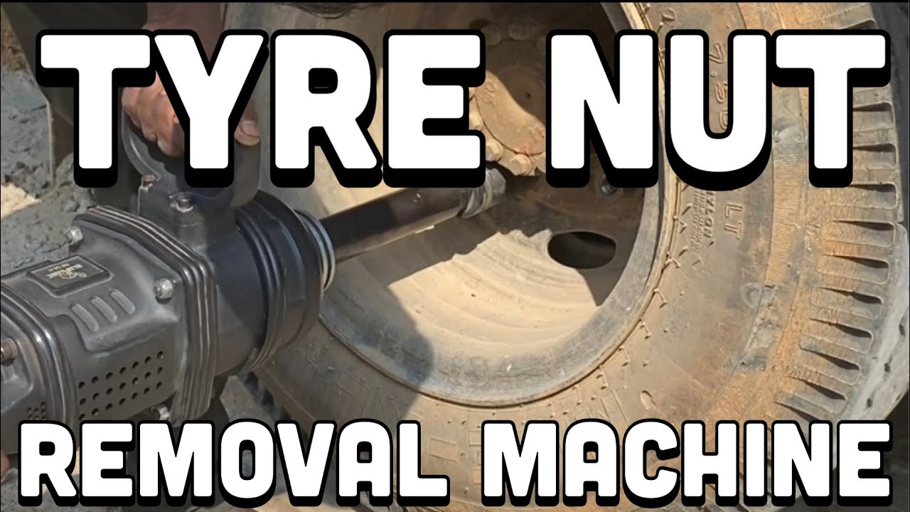 Tyre nut removal machine - YouTube