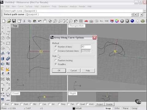 Learning Rhino---Array Tool - YouTube