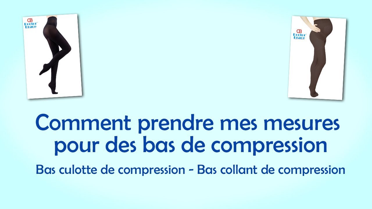 Comment prendre mes mesures pour des bas de compression bas-culotte de compression - YouTube
