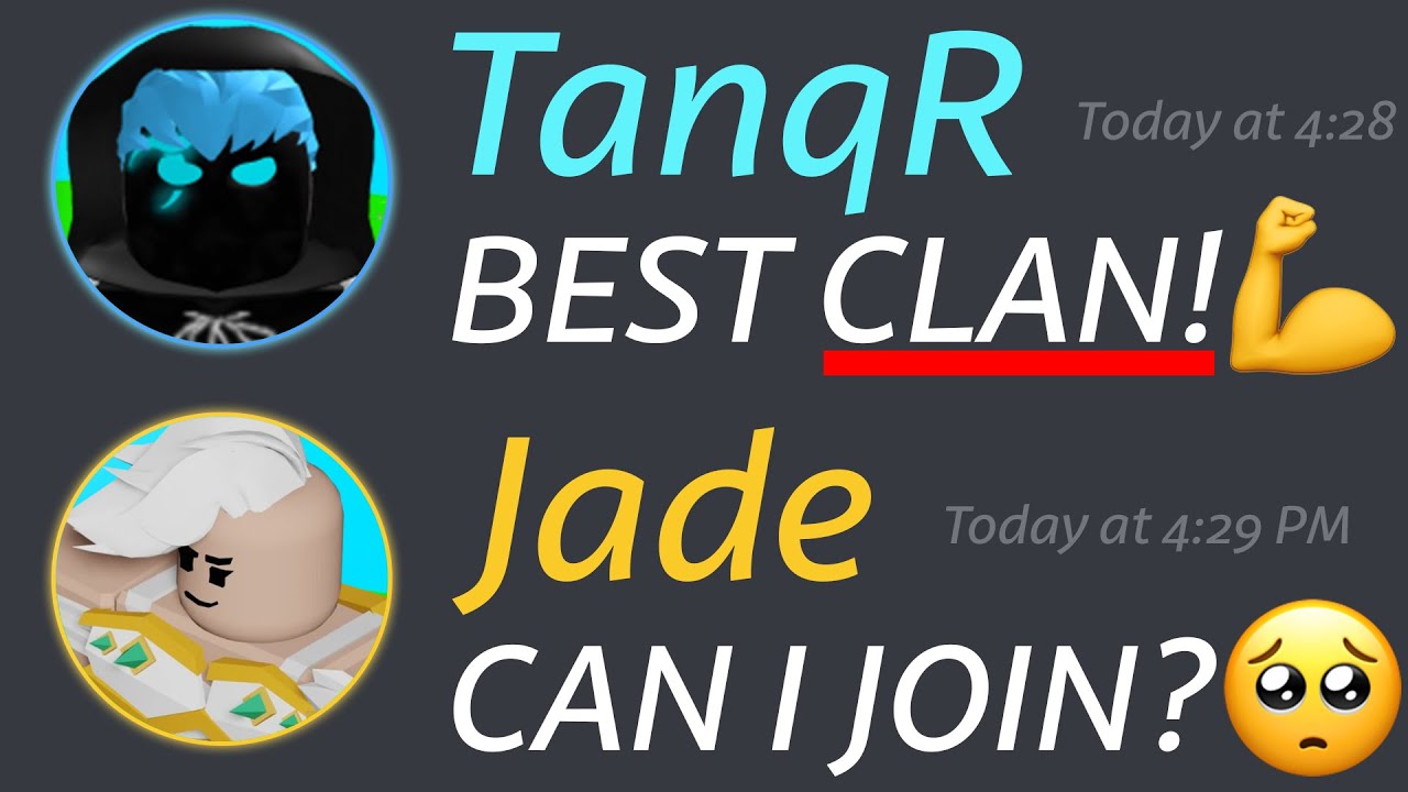 When TanqR Creates A New Clan.. (Roblox BedWARS) - YouTube