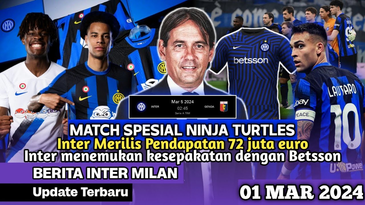 Resmi ️Inter Gunakan Jersey Spesial Ninja Turtles🏟️Sepakat Sponsor ...