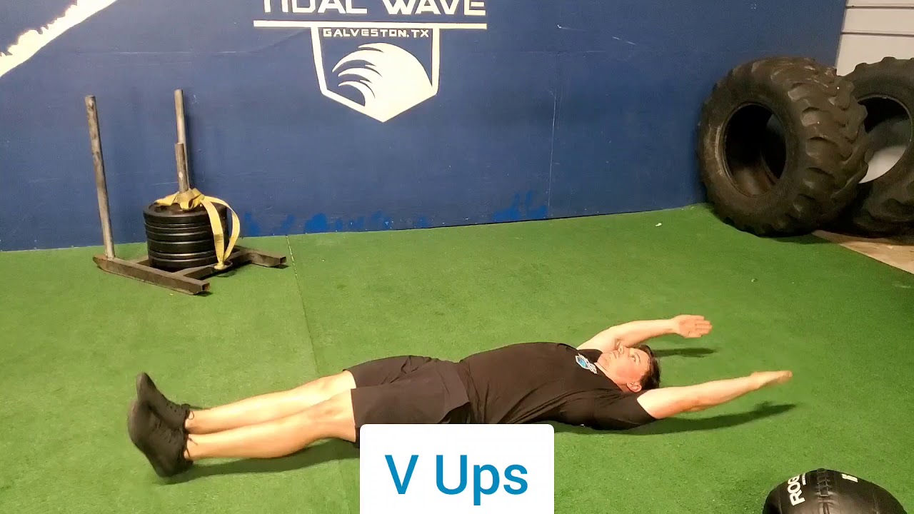 Bodyweight V Ups - YouTube