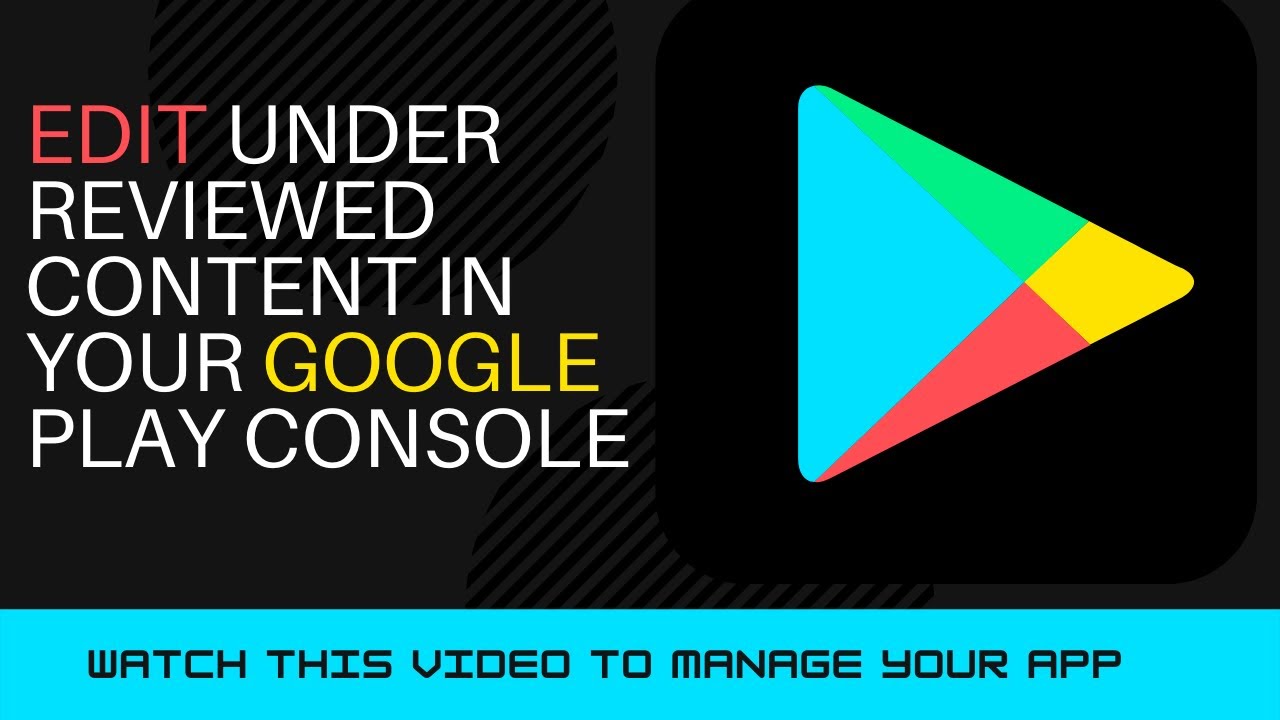 Under Review App Edit in Playstore (Play Console) App Publishing - YouTube