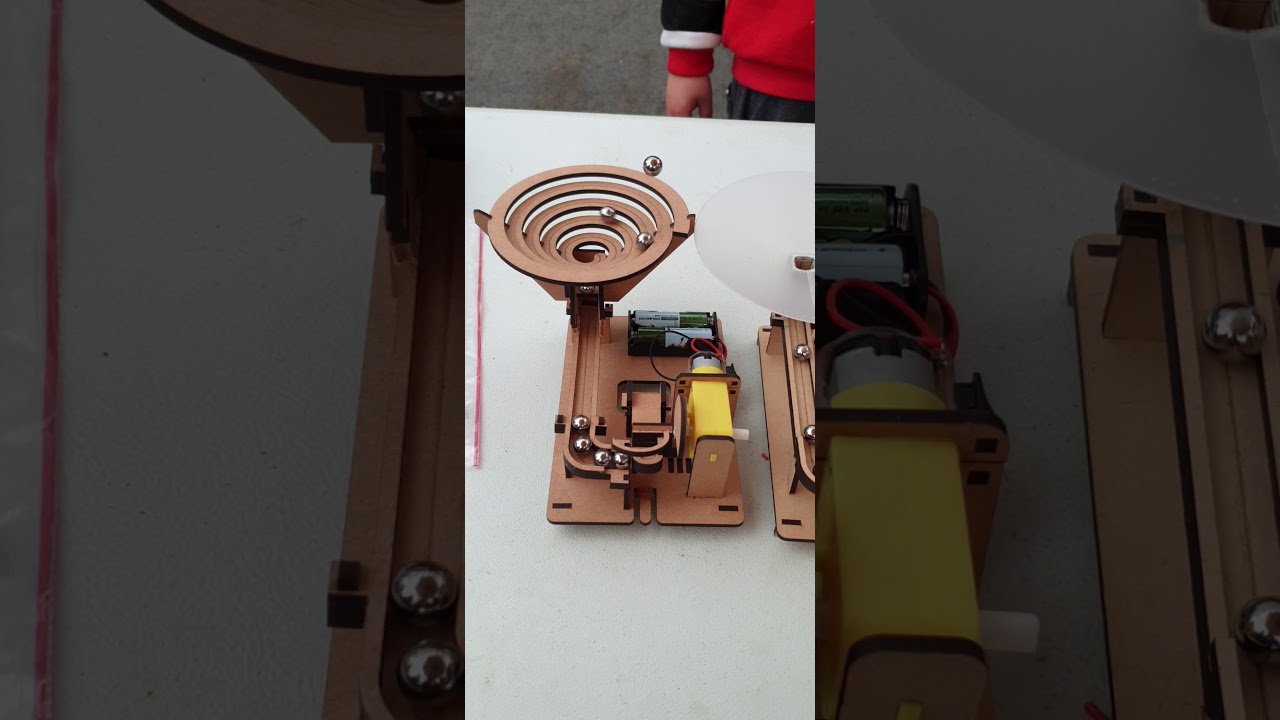 mini marble machine kit with jump spiral - YouTube