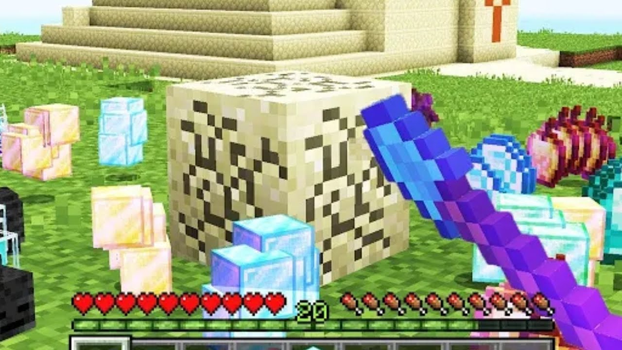 Minecraft but sand give op loot - YouTube