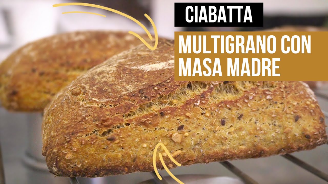 PAN CIABATTA Multigrano con MASA MADRE SÓLIDA Curcuma y Semillas ...