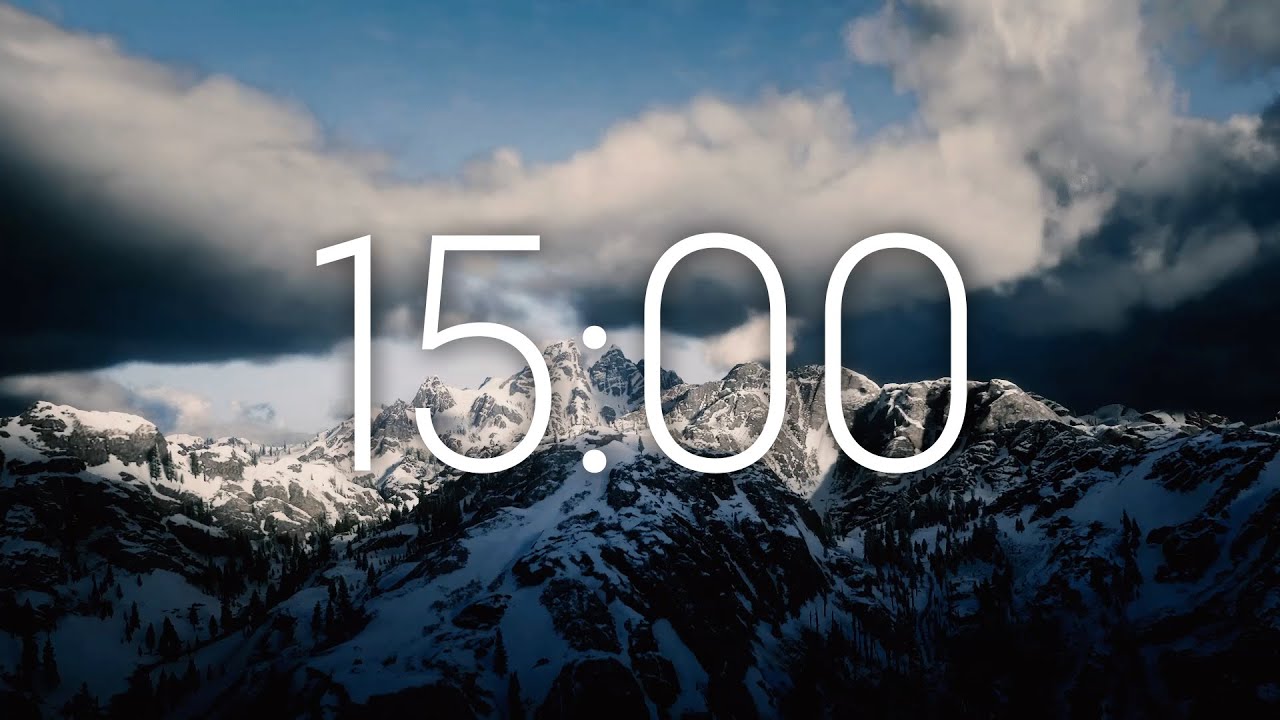 15 Minute Timer | Clouds in mountain | Relax Music - YouTube