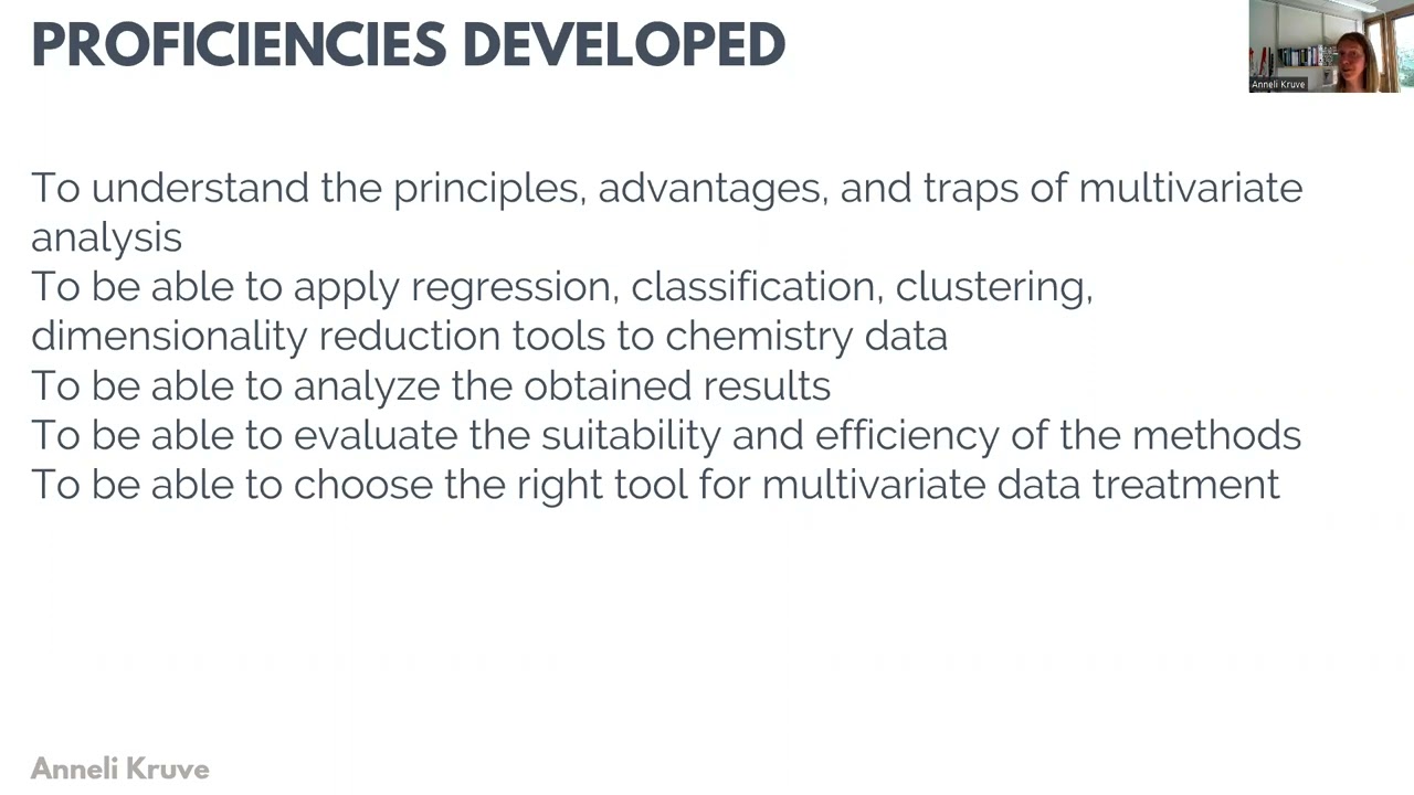 Introduction to Chemometrics course part III - YouTube
