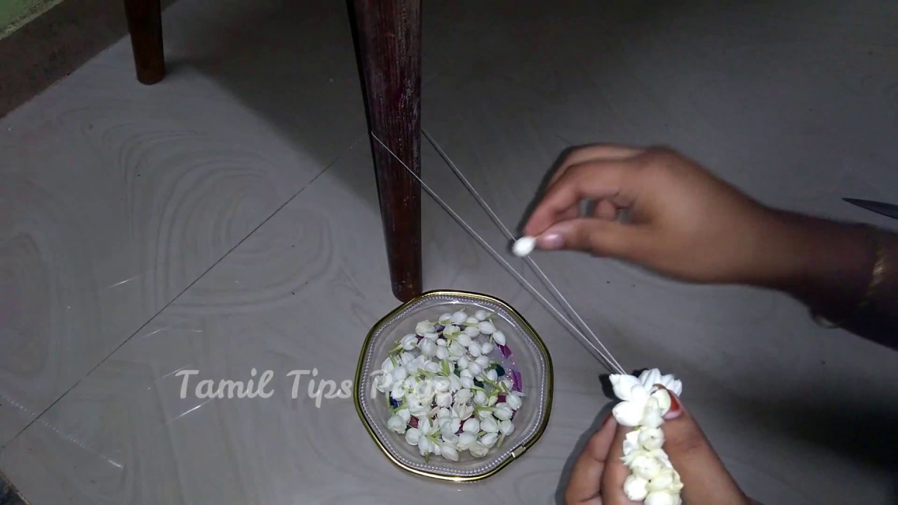 poo kattuvathu eppadi | Poo Kattuthal | how to string flowers | TAMIL ...