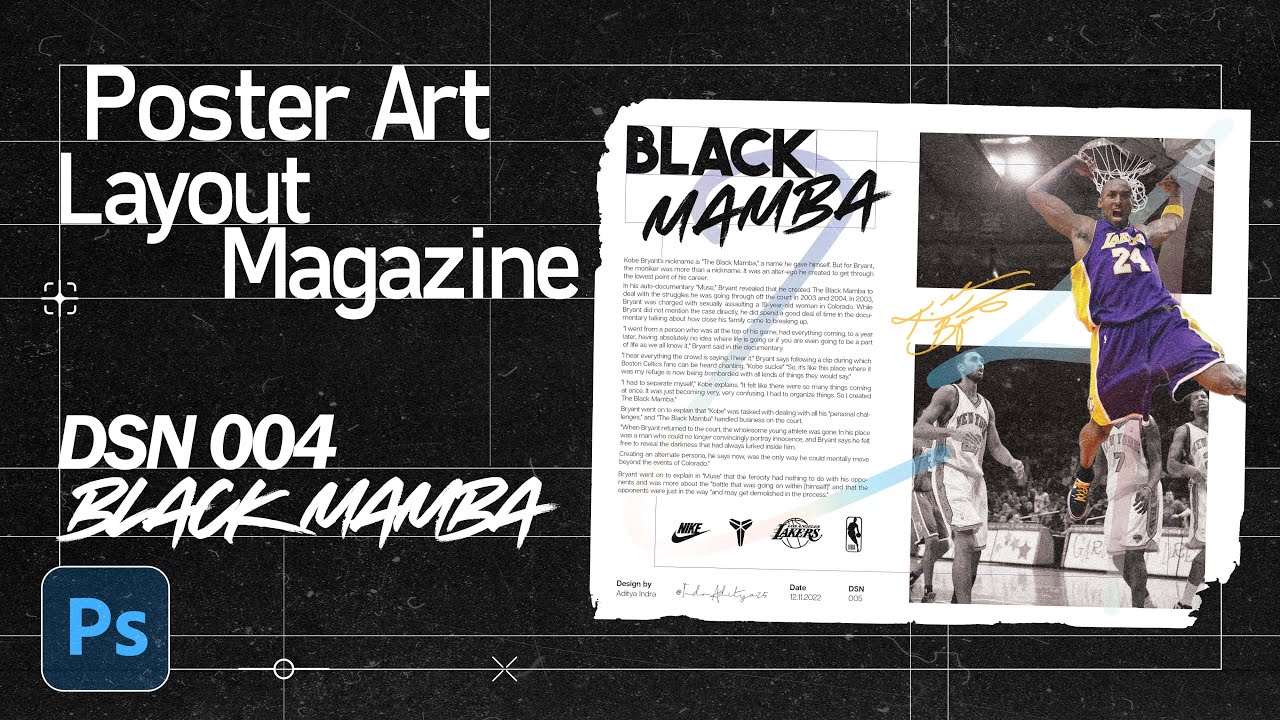 CREATE LAYOUT MAGAZINE, POSTER ART - DSN 005 BLACK MAMBA - YouTube