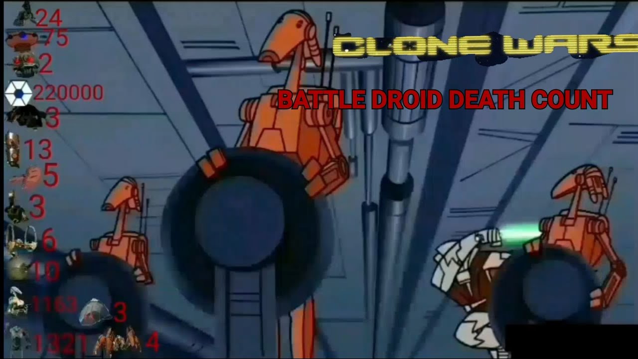 Star Wars Clone wars (2003) Battle Droid Death Count (0,3K Special ...