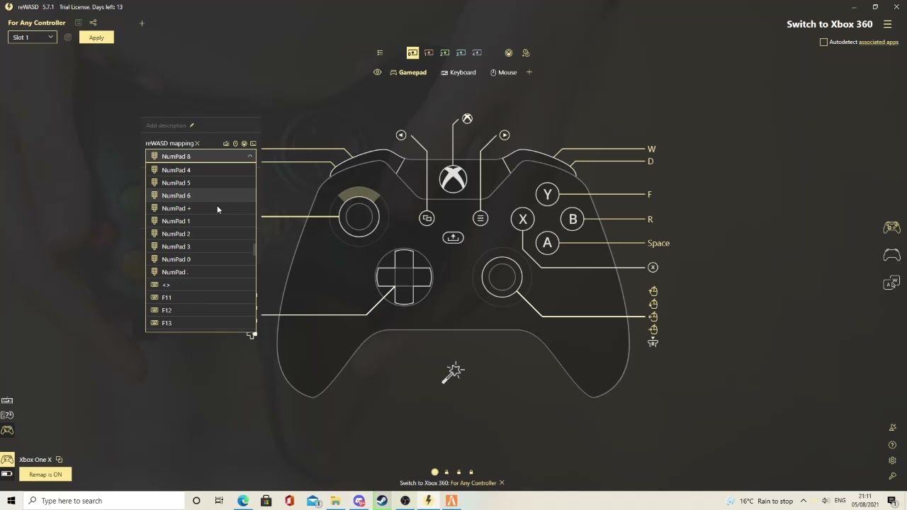 Controller re map for Five M - YouTube