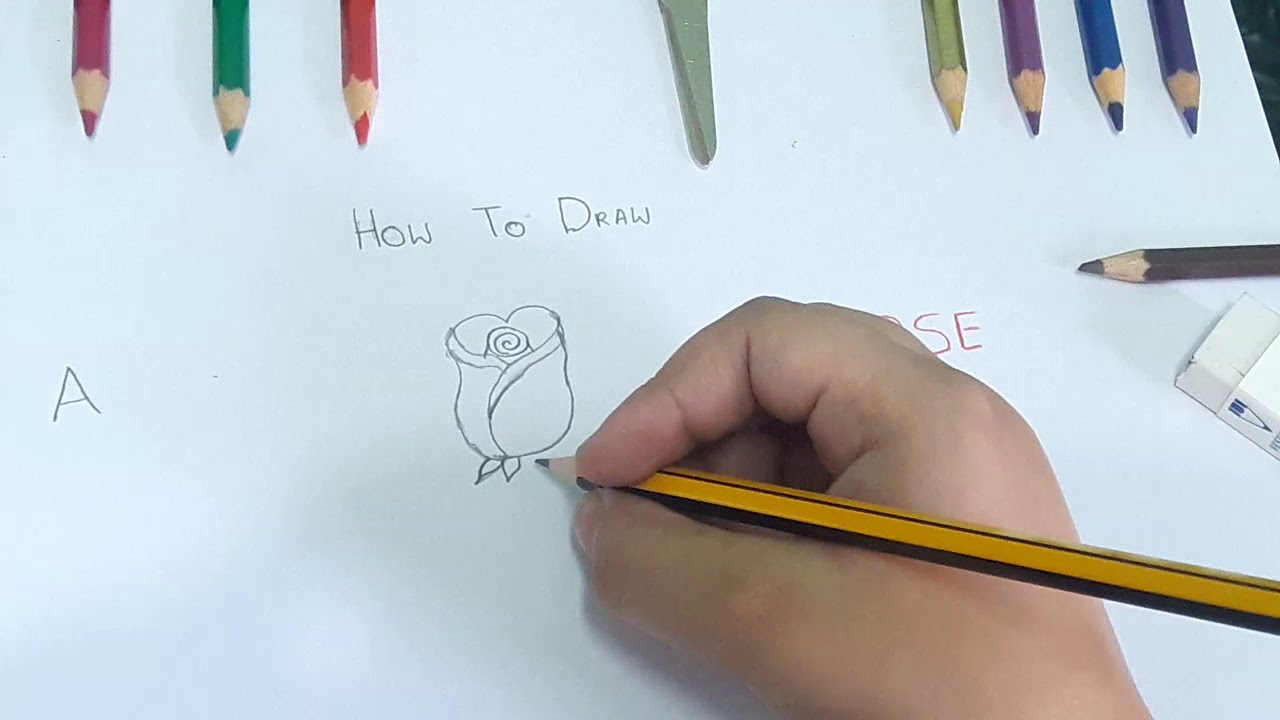 How To Draw A ROSE(Ayaan's Drawings) - YouTube