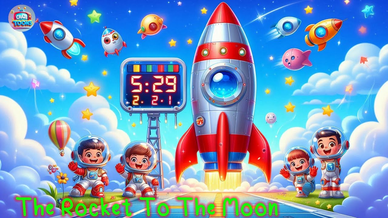 Blast Off to the Moon! 🚀 | Fun Rocket Nursery Rhyme for Kids | Craze ...