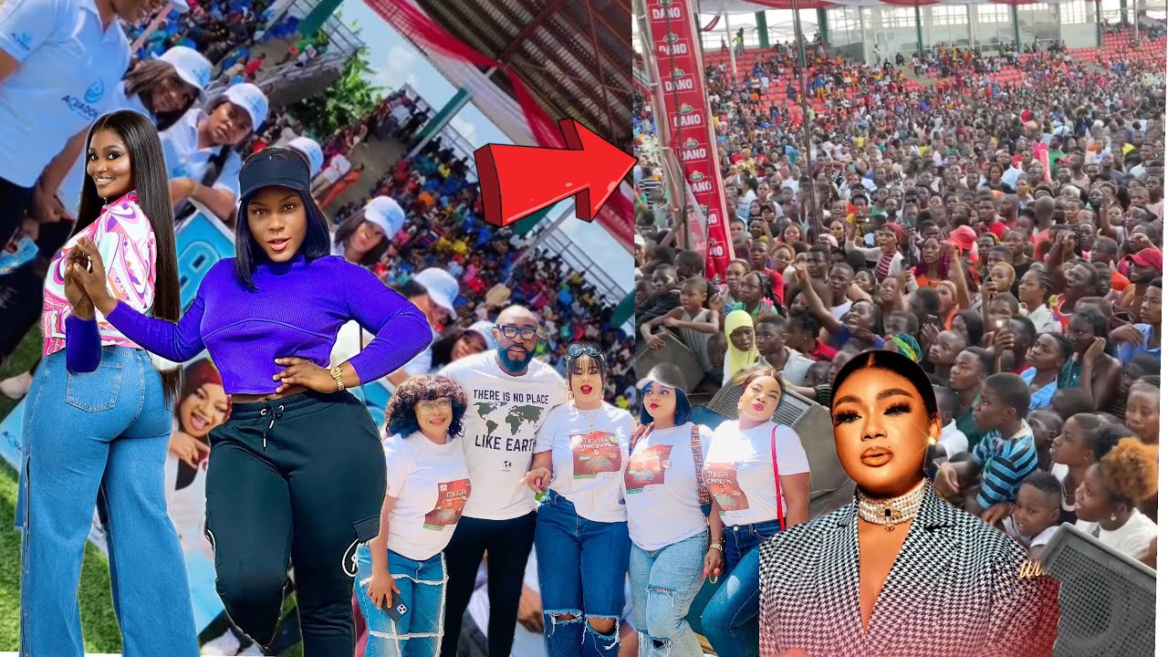 Destiny Etiko Chizzy support Rechael okonkwo as Tonto Dikeh gives Scholarship to kids at Nkoli ...