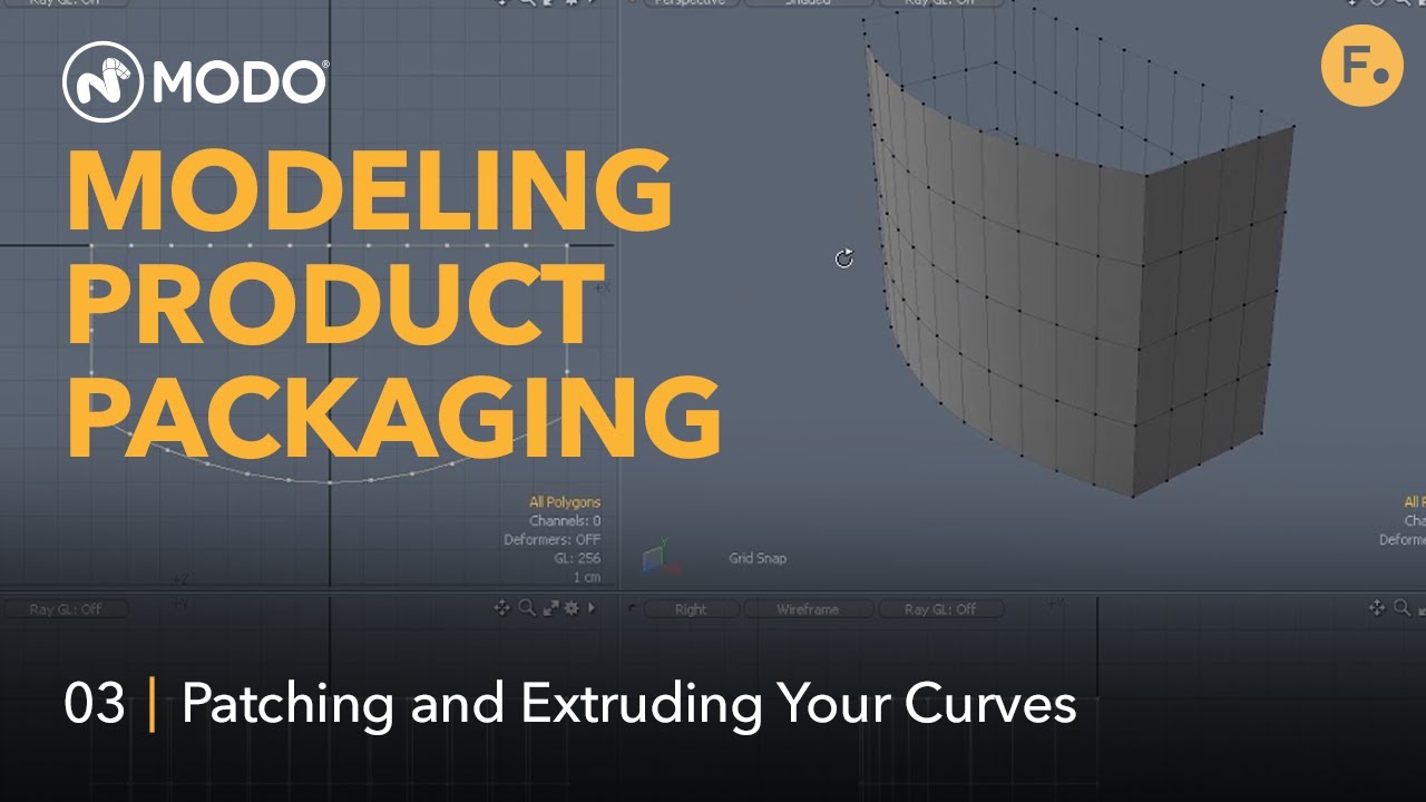 Modeling Product Packaging in Modo | How to Patch and Extrude Curves ...