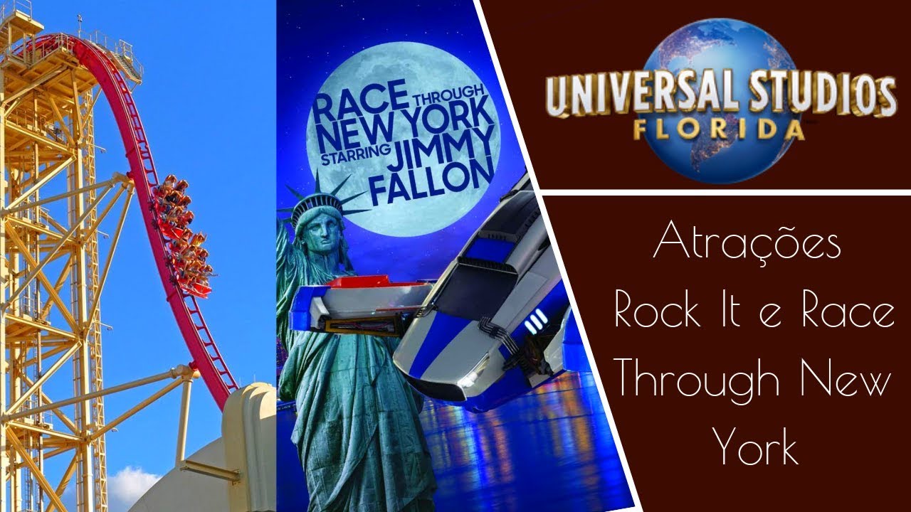 Universal Studios - Atrações Rip Ride Rock It e Race Through New York ...