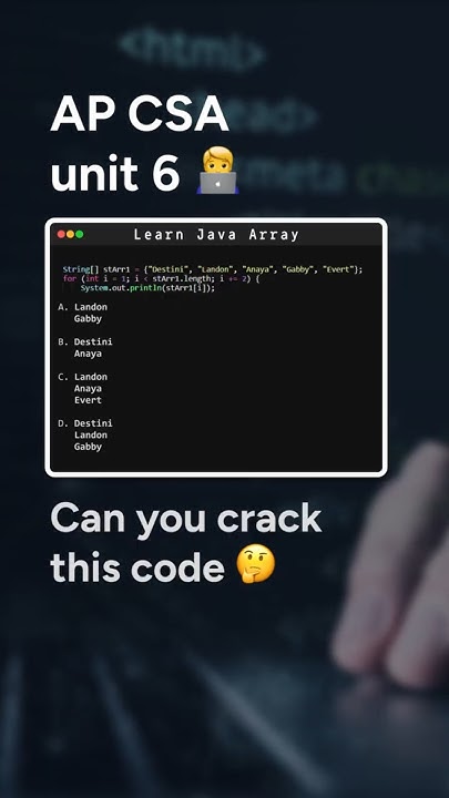 APCSA Practice: What Does This Java For Loop Output? 💻 - YouTube