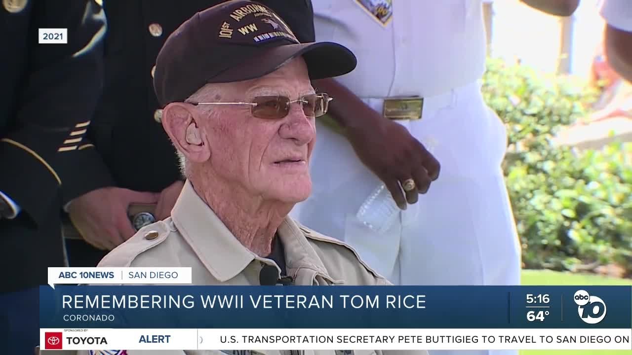 Remembering WWII veteran Tom Rice - YouTube